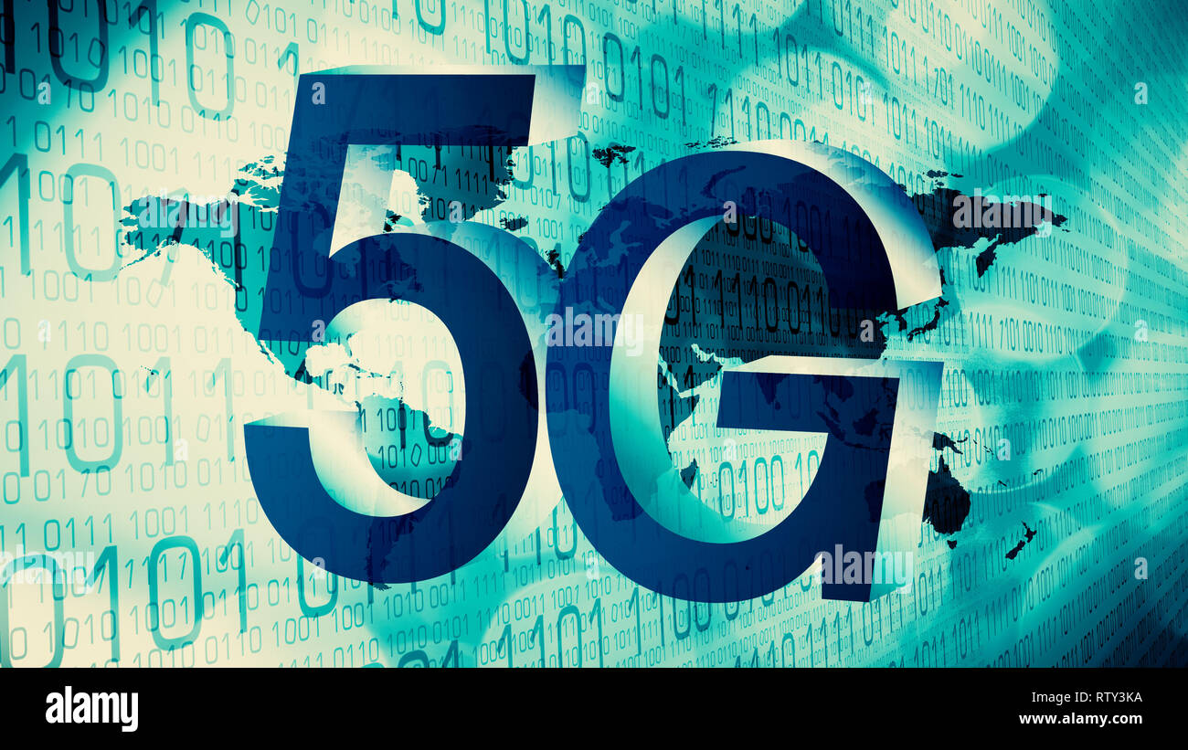 5G network technology 3d icon concept Stock Photo - Alamy