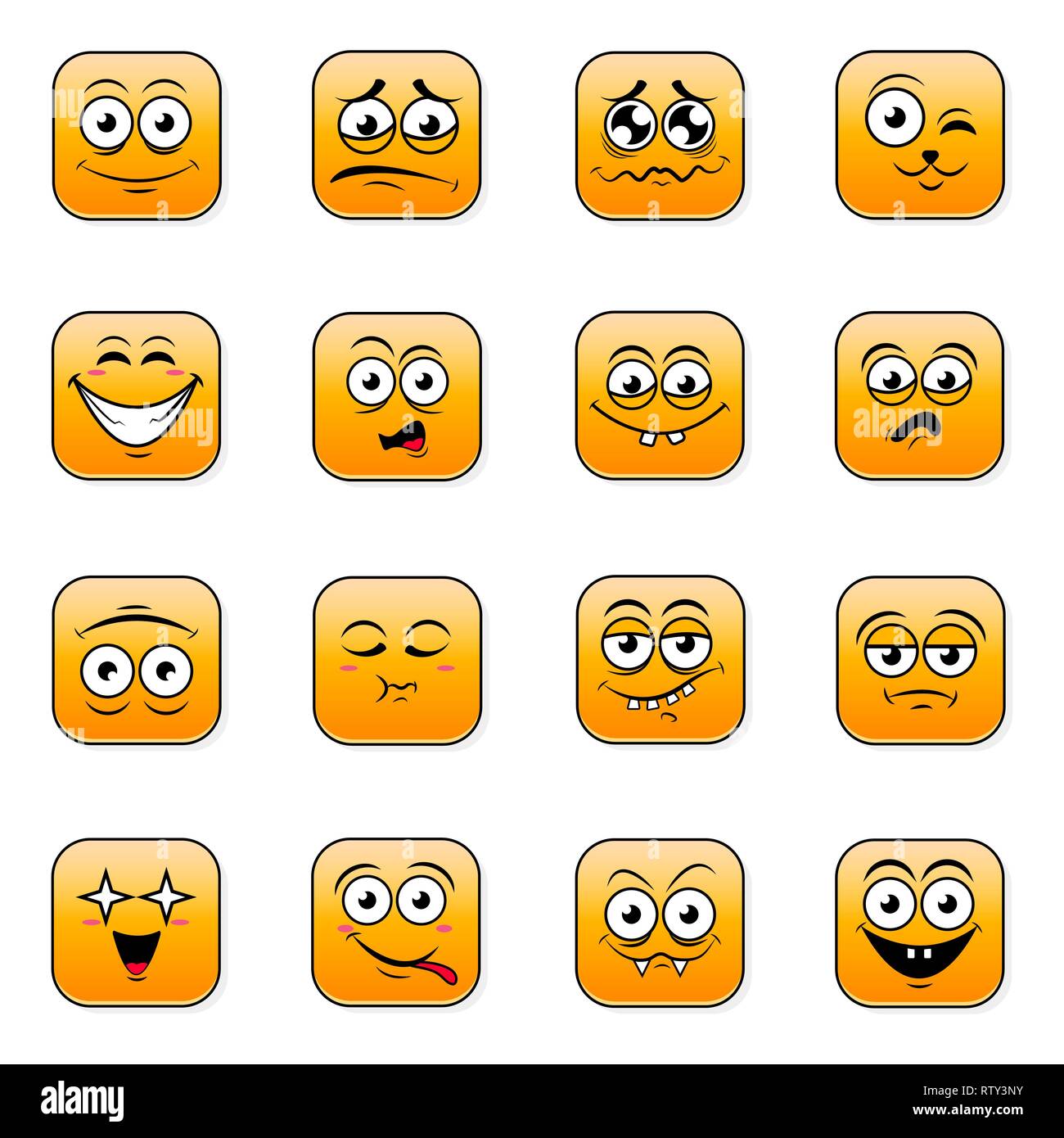Happy symbol emotions icons vector illustration Stock Vector Image ...