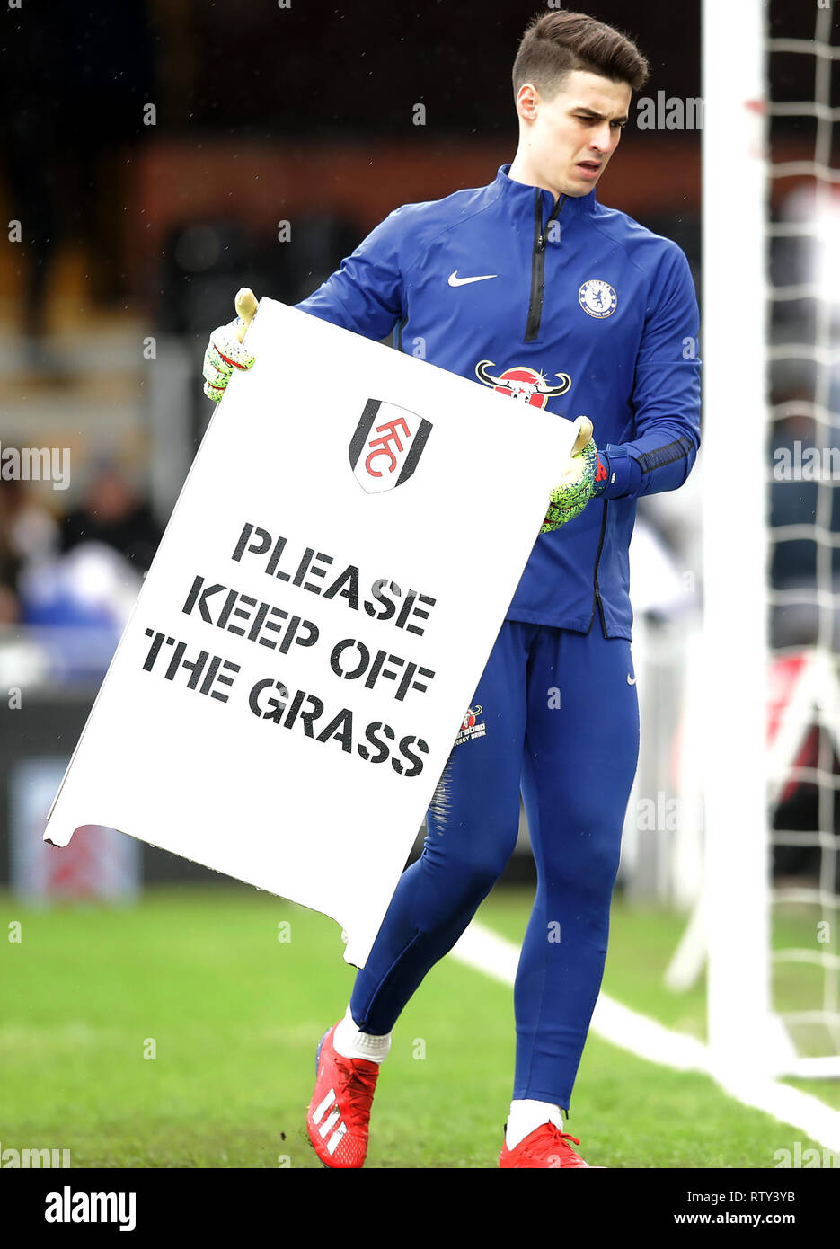 Chelsea goalkeeper Kepa Arrizabalaga during the Premier League match at ...