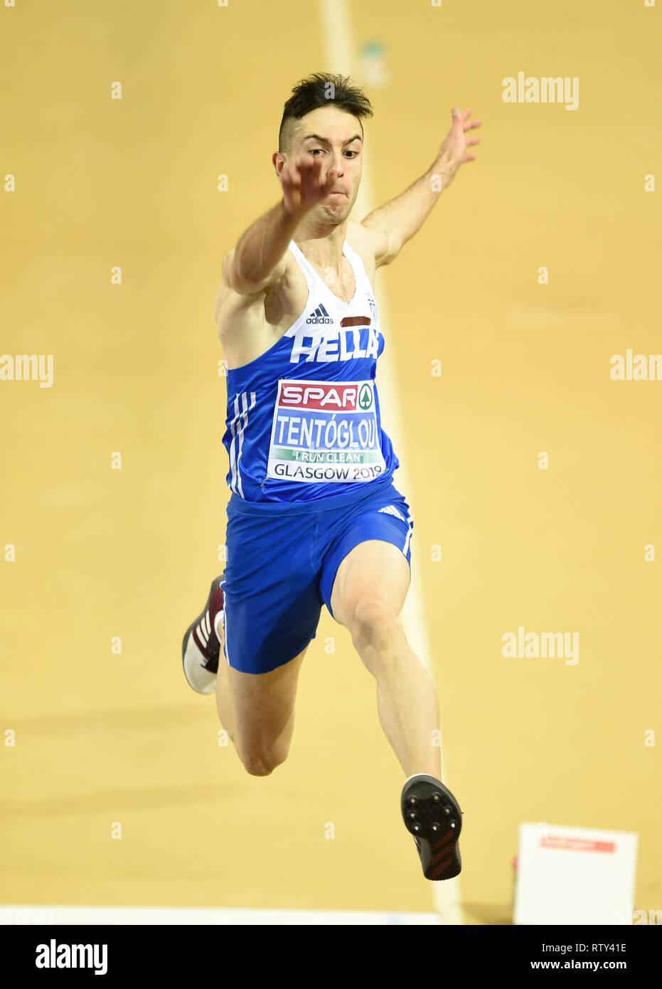 Greece's Mitiadis Tentoglou competing in the Men's Long Jump final ...