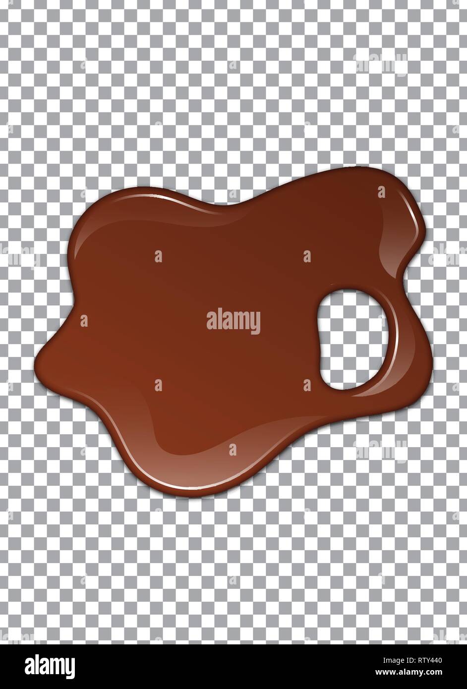 Melted Chocolate Syrup. Leaking Drops. Sweet Design. Vector ...