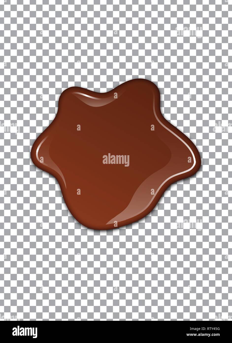 Melted Chocolate Syrup. Leaking Drops. Sweet Design. Vector ...