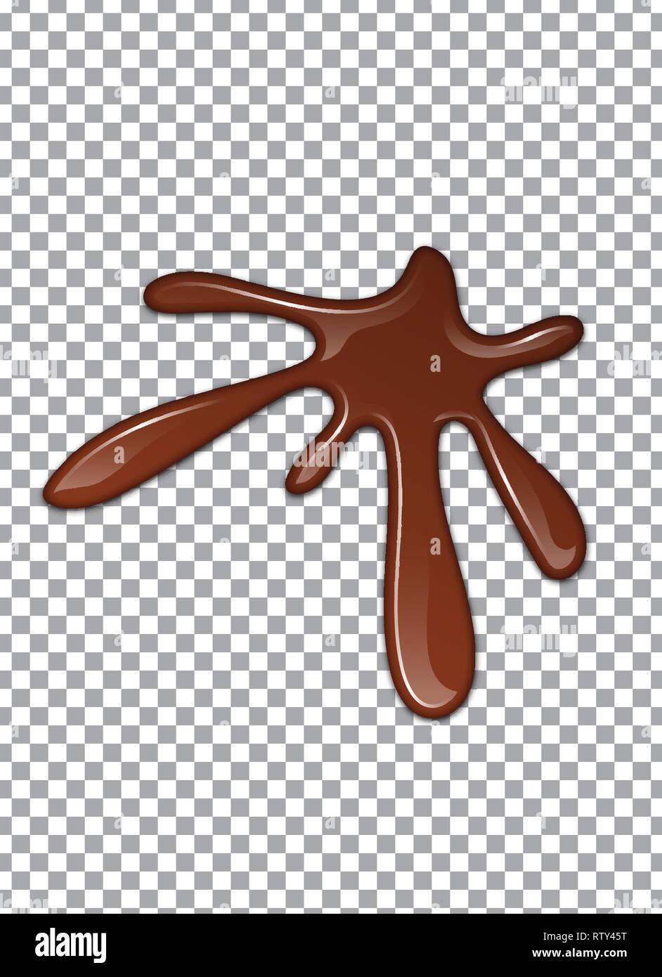 Melted Chocolate Syrup. Leaking Drops. Sweet Design. Vector ...