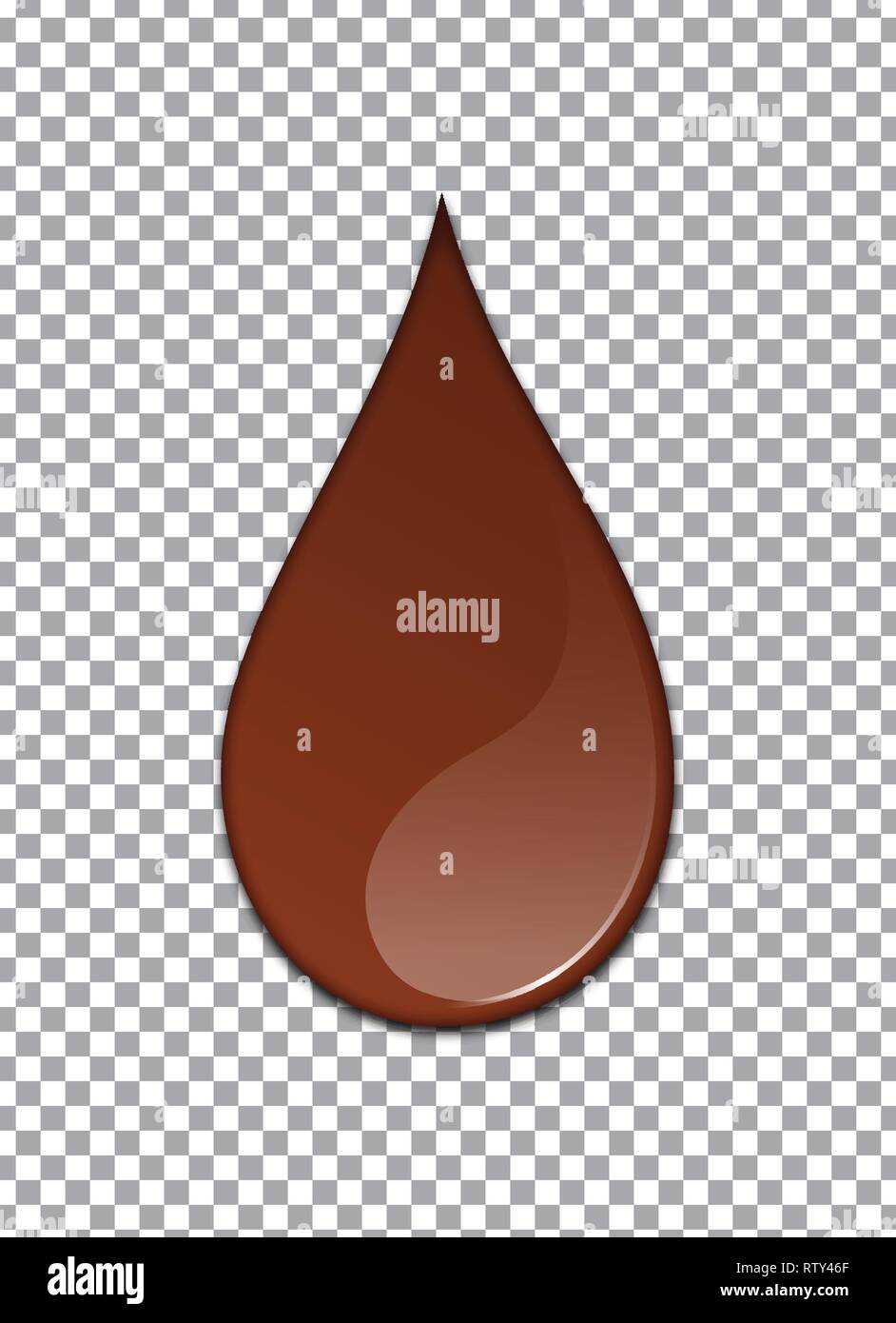 Melted Chocolate Syrup. Leaking Drops. Sweet Design. Vector ...