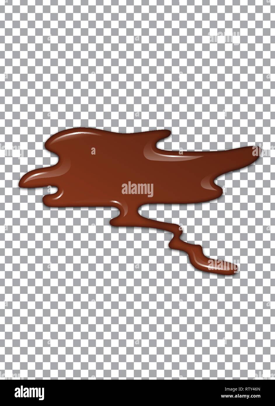 Melted Chocolate Syrup. Leaking Drops. Sweet Design. Vector ...