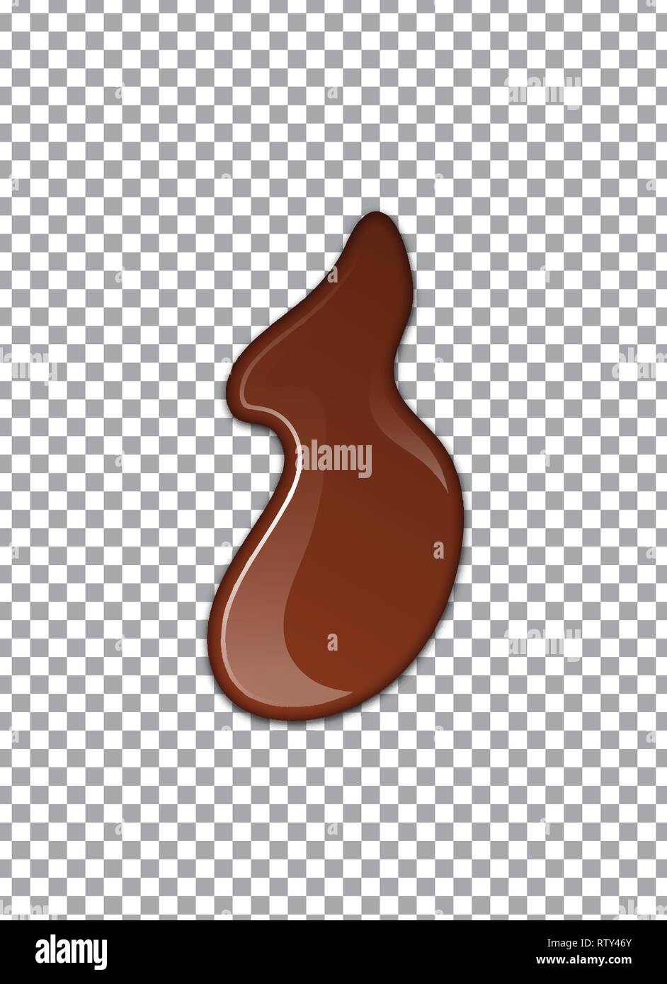 Melted Chocolate Syrup. Leaking Drops. Sweet Design. Vector ...