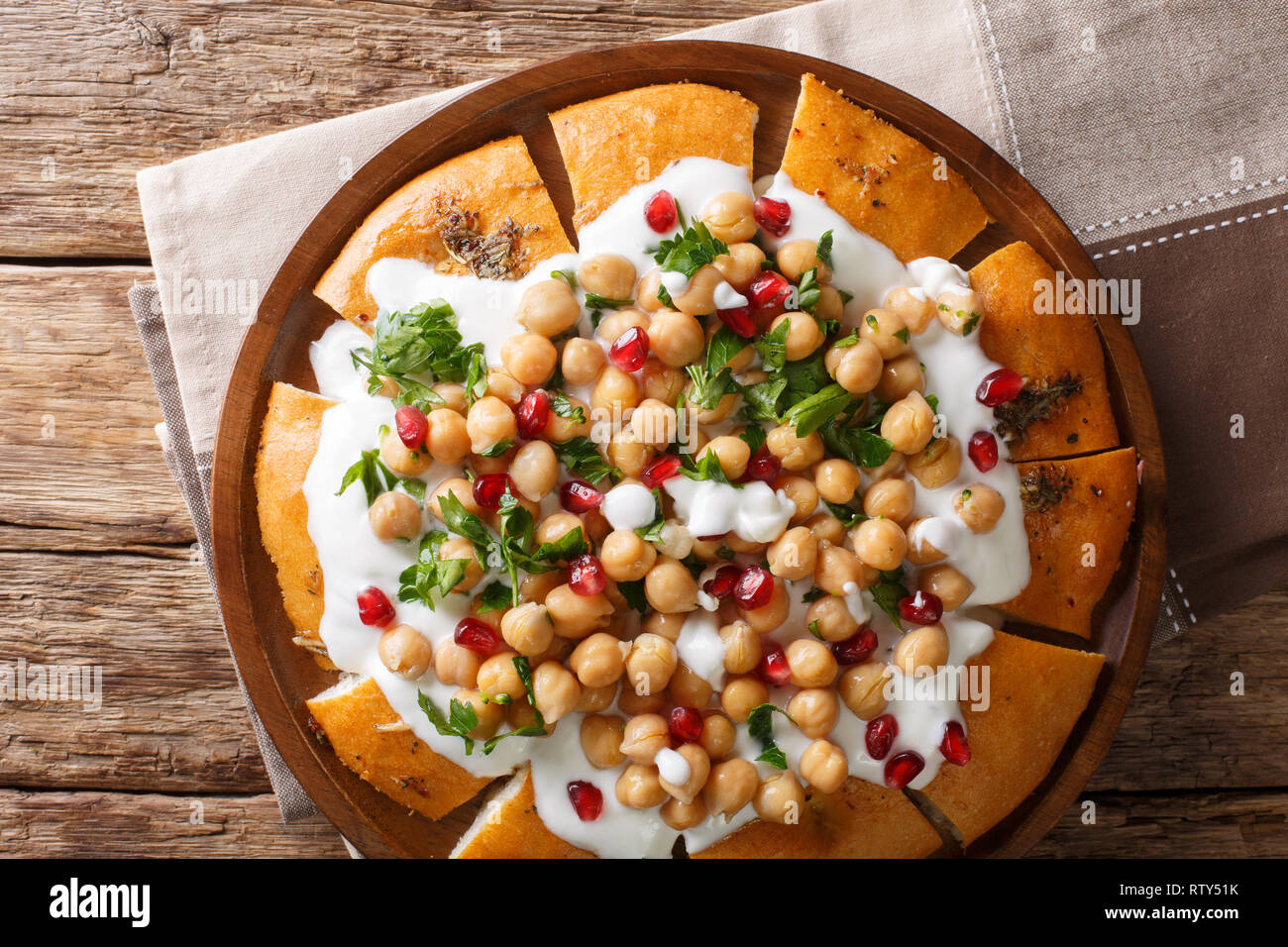 authentic Lebanese Fatteh is made with yogurt, chickpeas and pita bread ...
