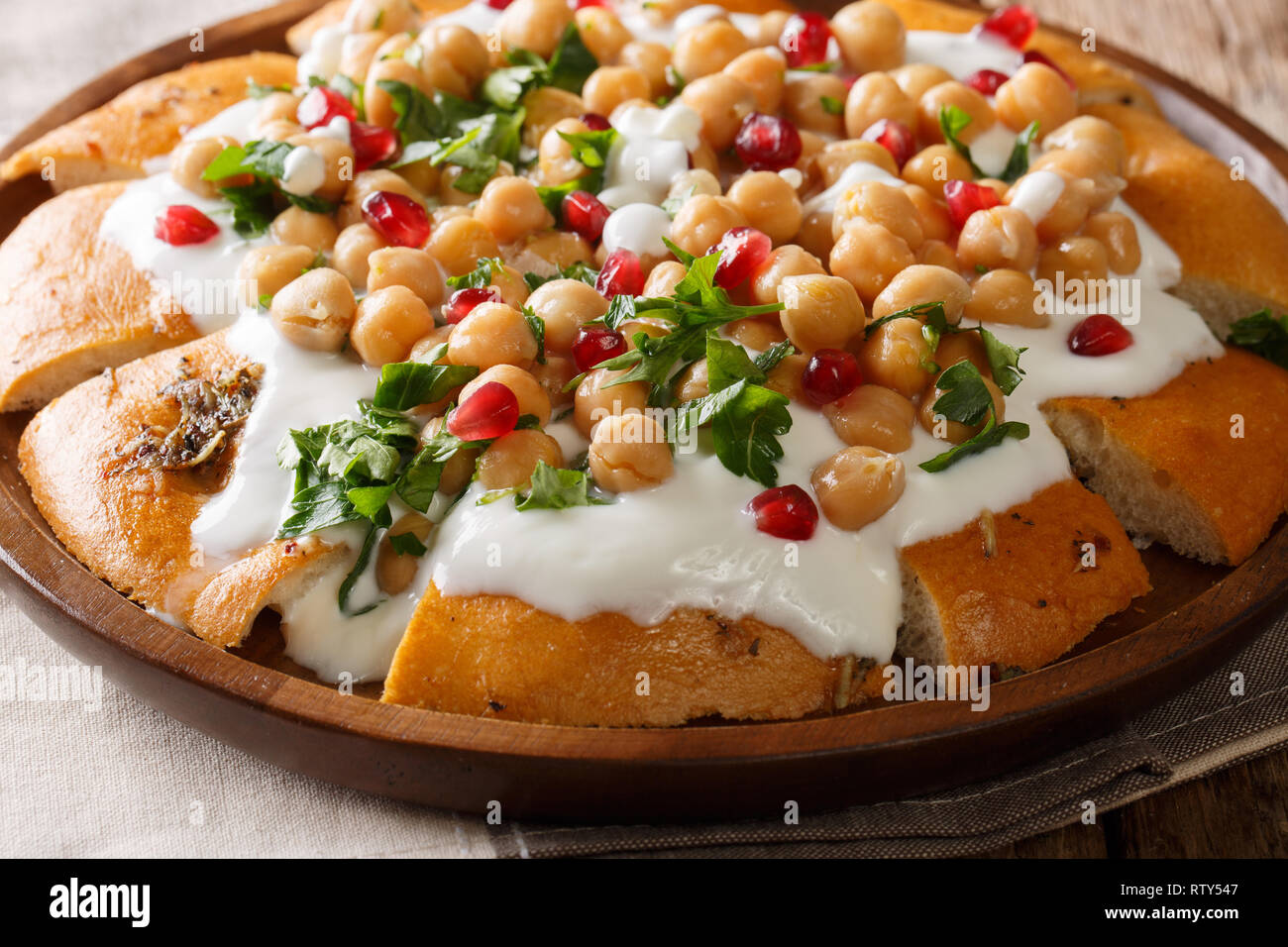 authentic Lebanese Fatteh is made with yogurt, chickpeas and pita bread ...