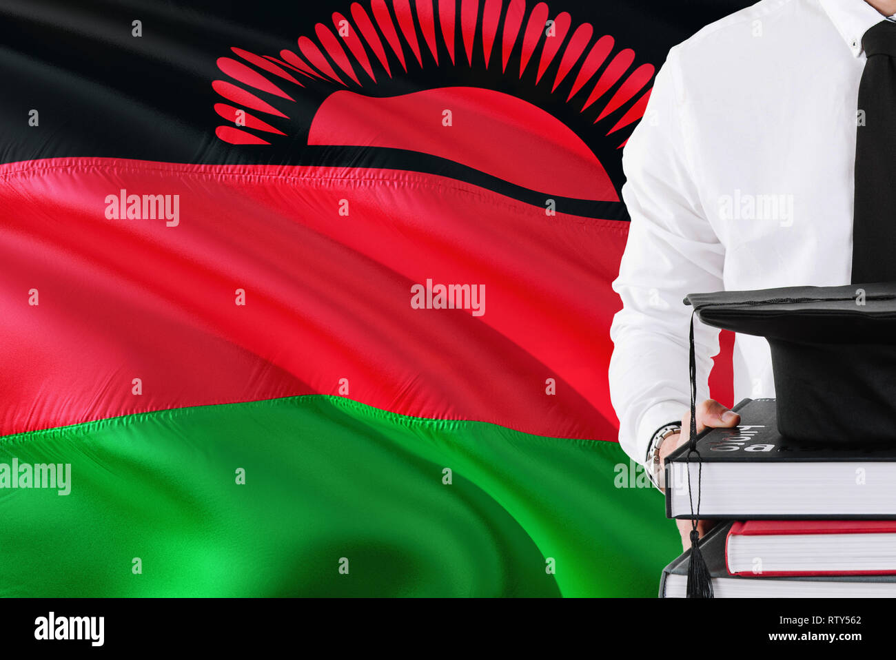 Successful Malawian student education concept. Holding books and ...