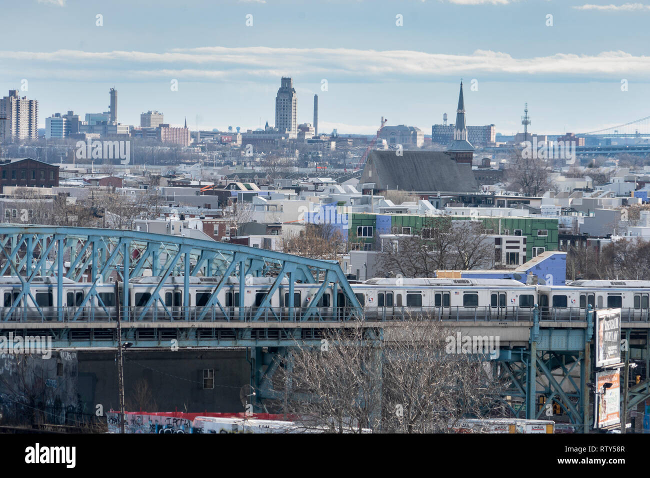 Landscape view of Kensington section of northern Philadelphia Stock ...