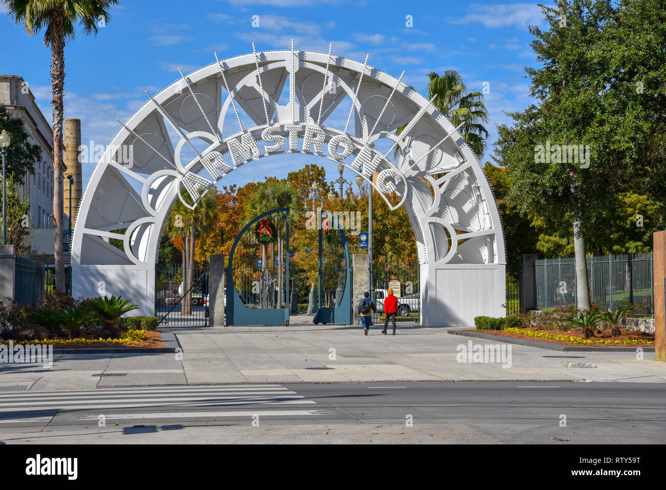 Louis Armstrong park located in the Treme neighborhood in New Orleans ...