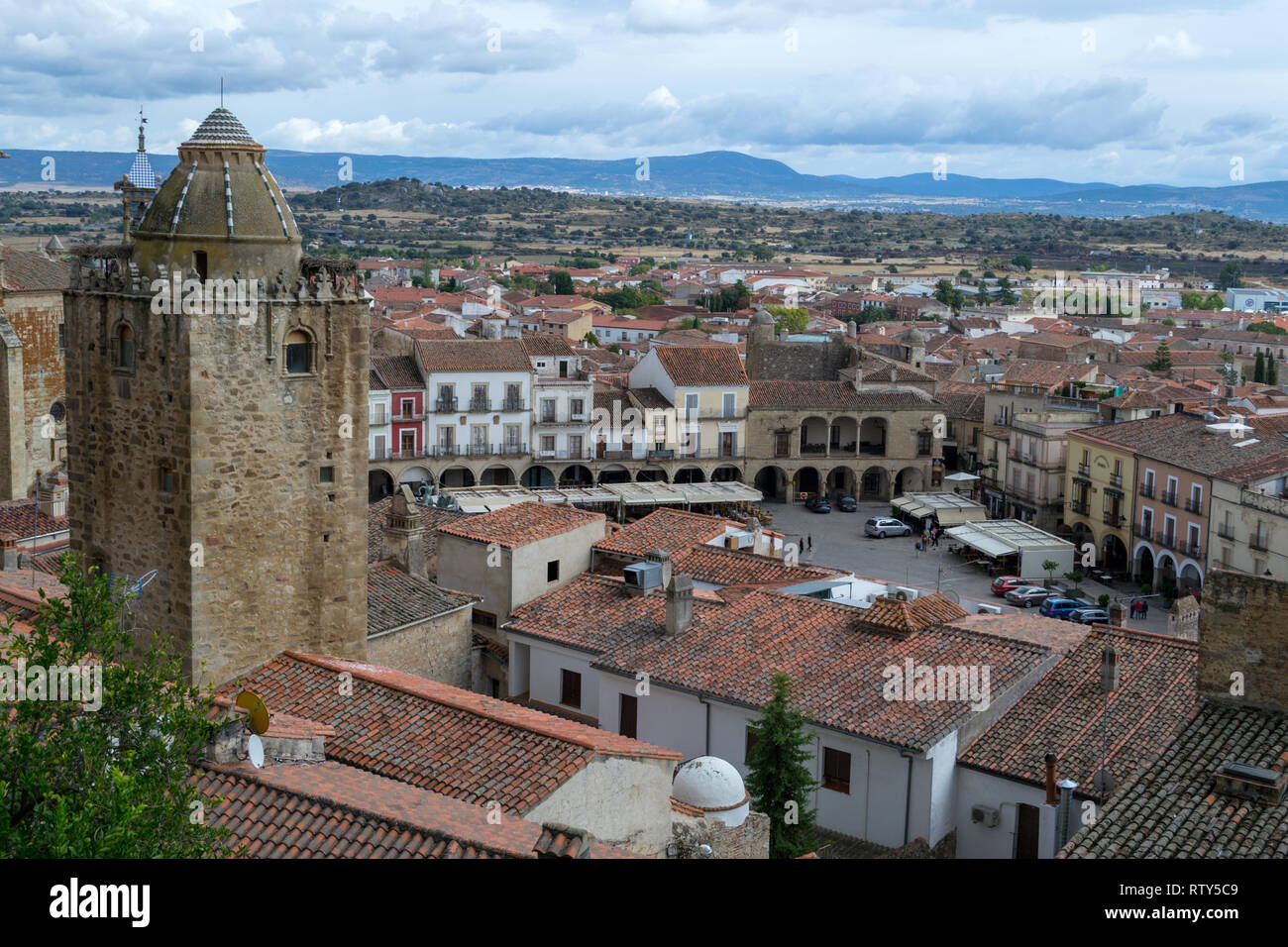 Views of Trujillo from the Castle (Spain Stock Photo - Alamy