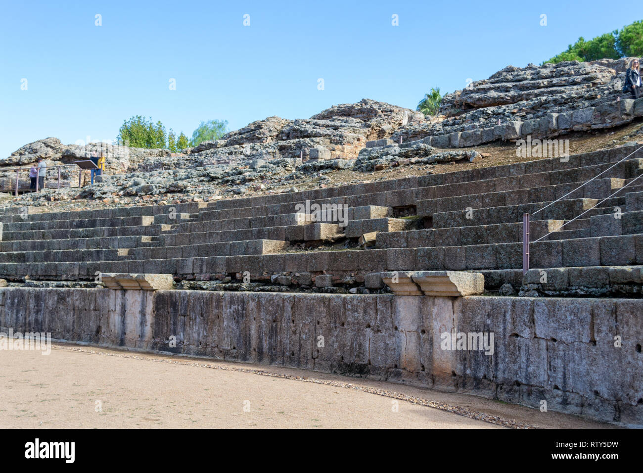 The roman amphitheater of Emerita Augusta (Modern day Merida, Spain ...