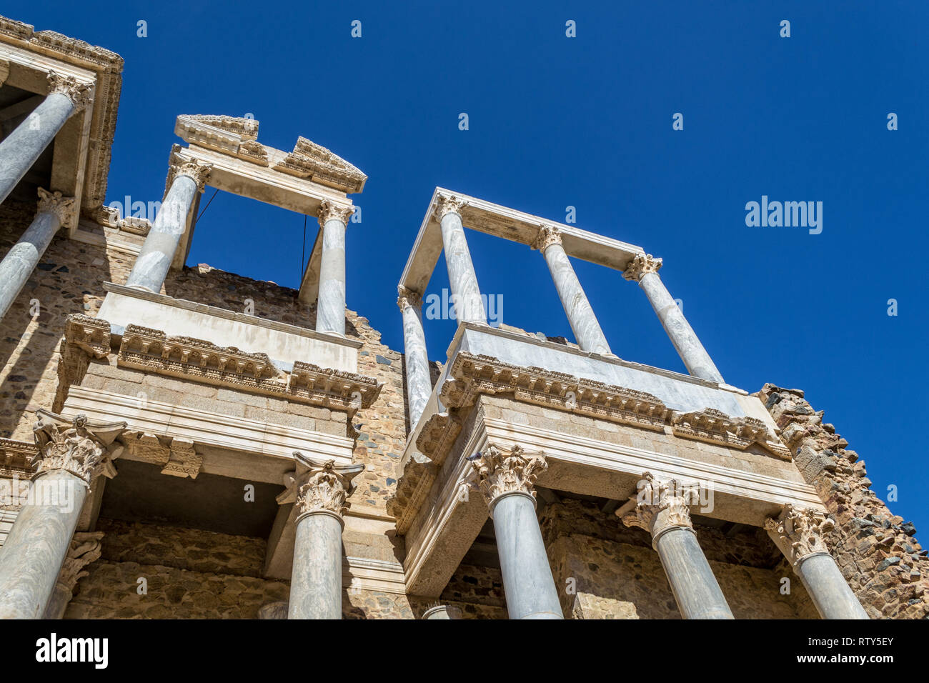 The Roman theatre of Merida (Spain) was built in the first century AD ...