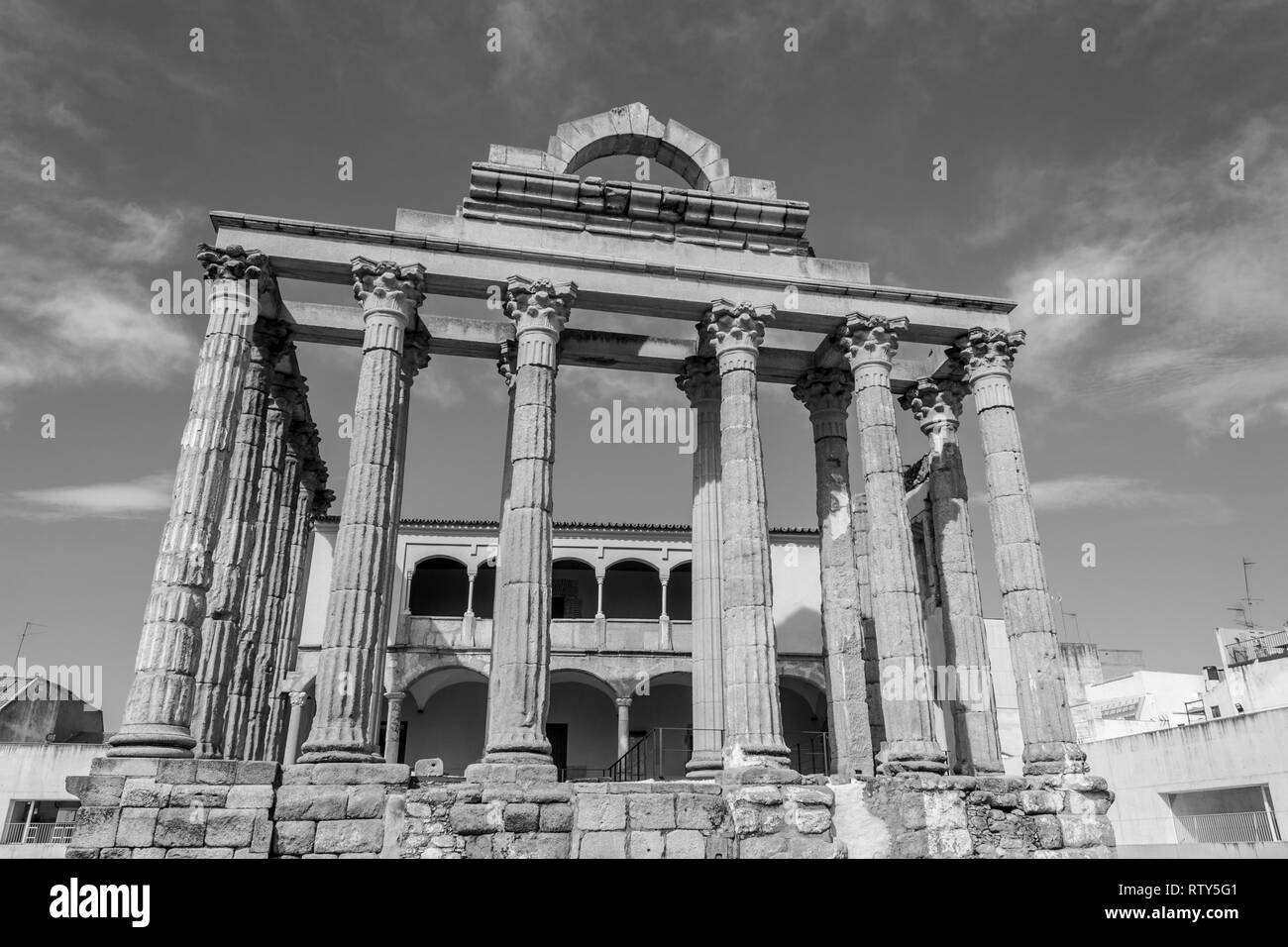 Temple in Merida (Spain) to the goddess of the hunt, Diana Stock Photo ...