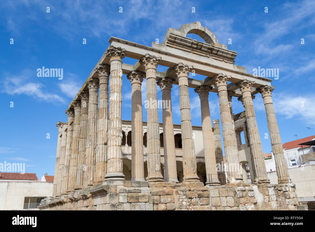 Temple in Merida (Spain) to the goddess of the hunt, Diana Stock Photo ...