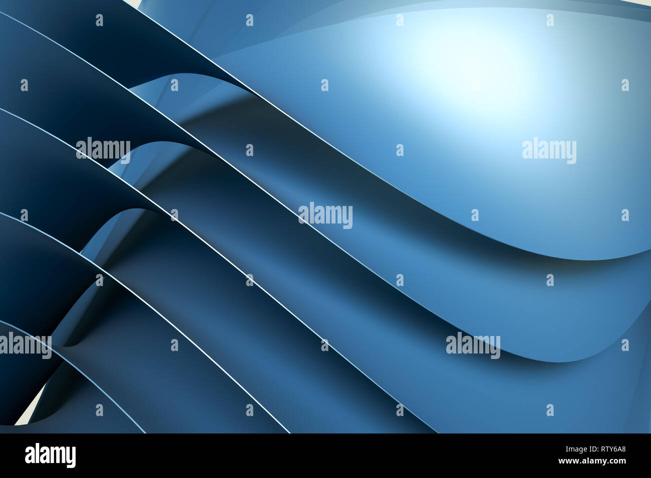 3d rendering, blue metalic surface and graphic design background Stock ...