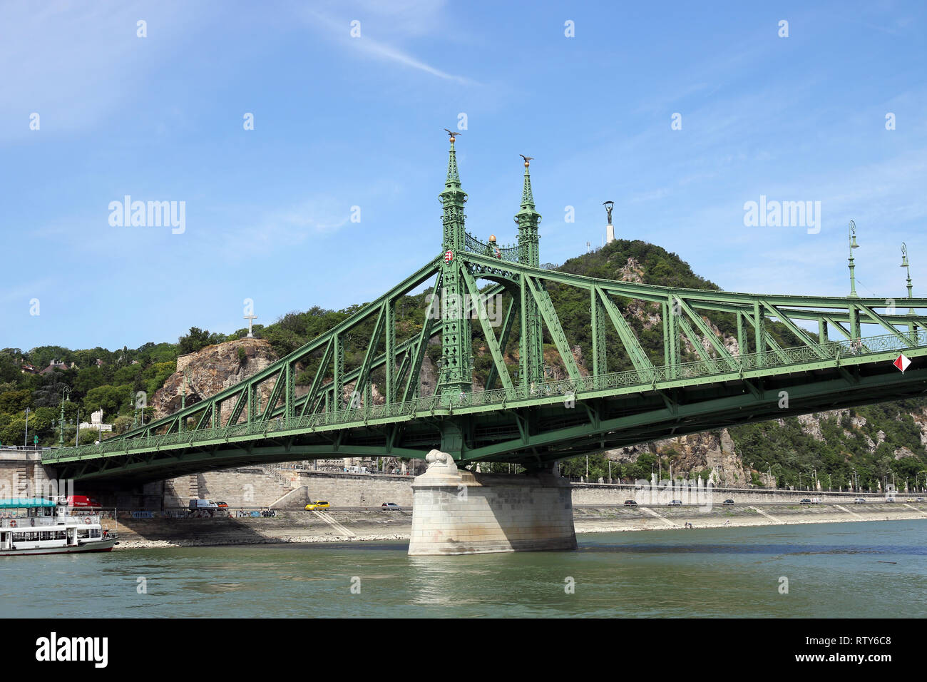 Liberty bridge and Gellert hill Budapest Hungary Stock Photo - Alamy