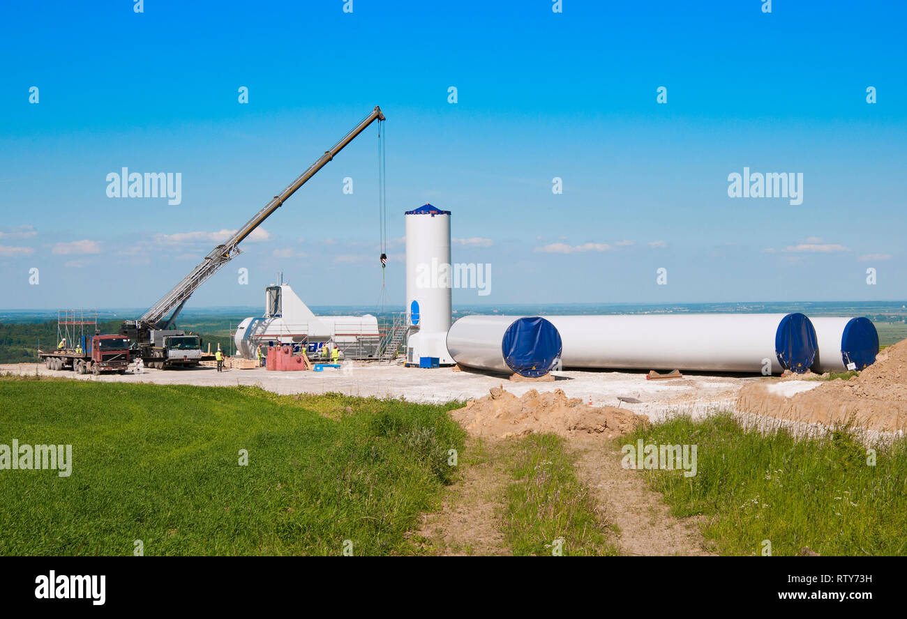 construction site for building new wind turbines Stock Photo - Alamy