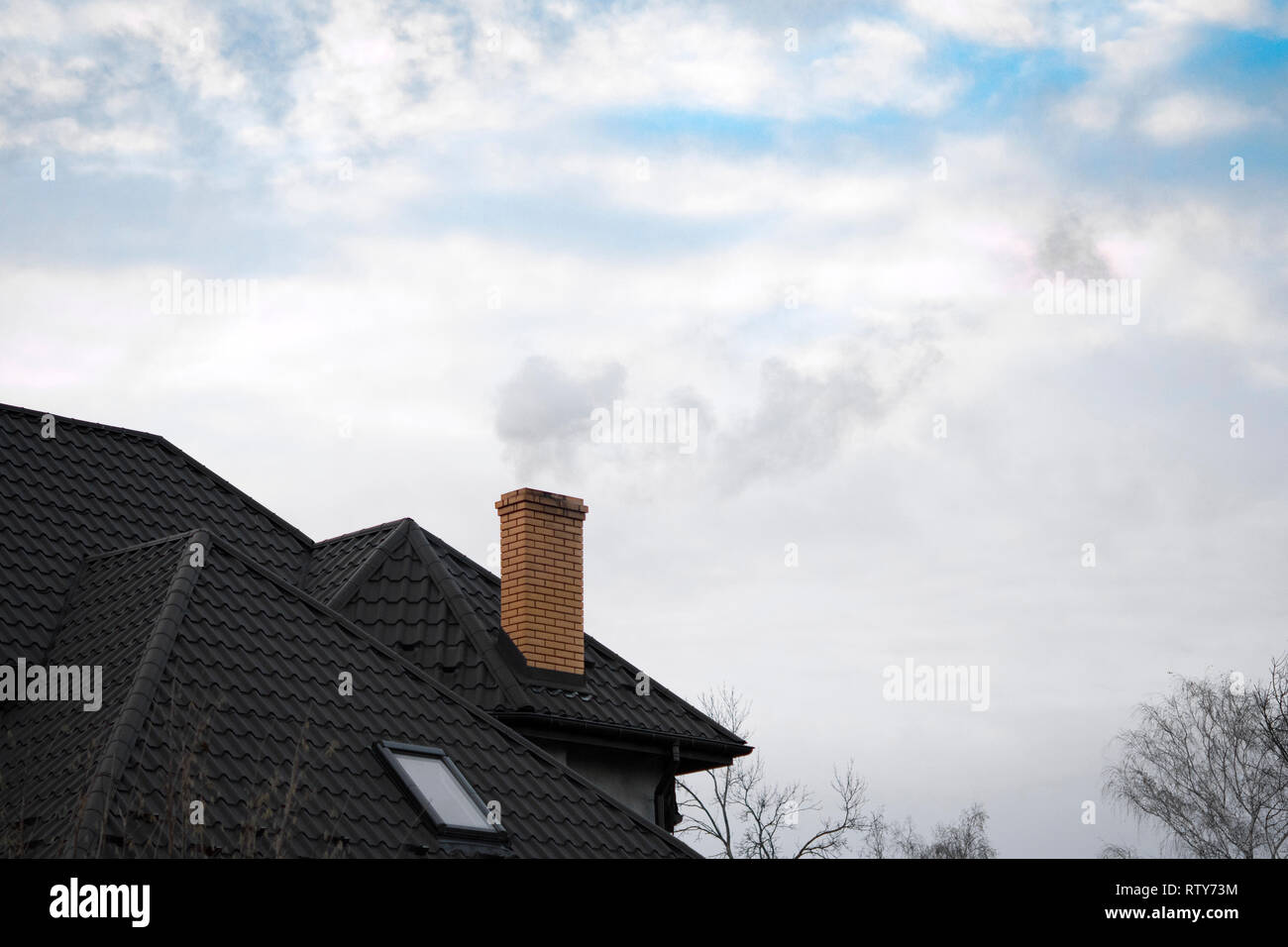 Chimney roof hi-res stock photography and images - Alamy
