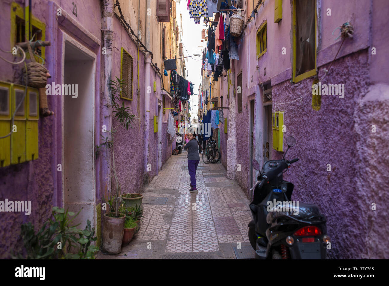 CASABLANCA, MOROCCO - MARCH 2, 2019: People on the streets of Old ...