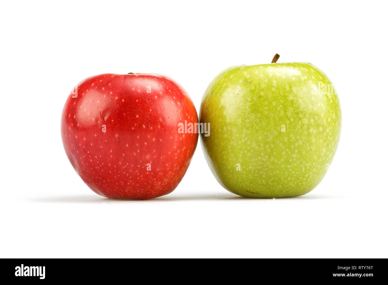 red and green apples isolated on white background Stock Photo - Alamy