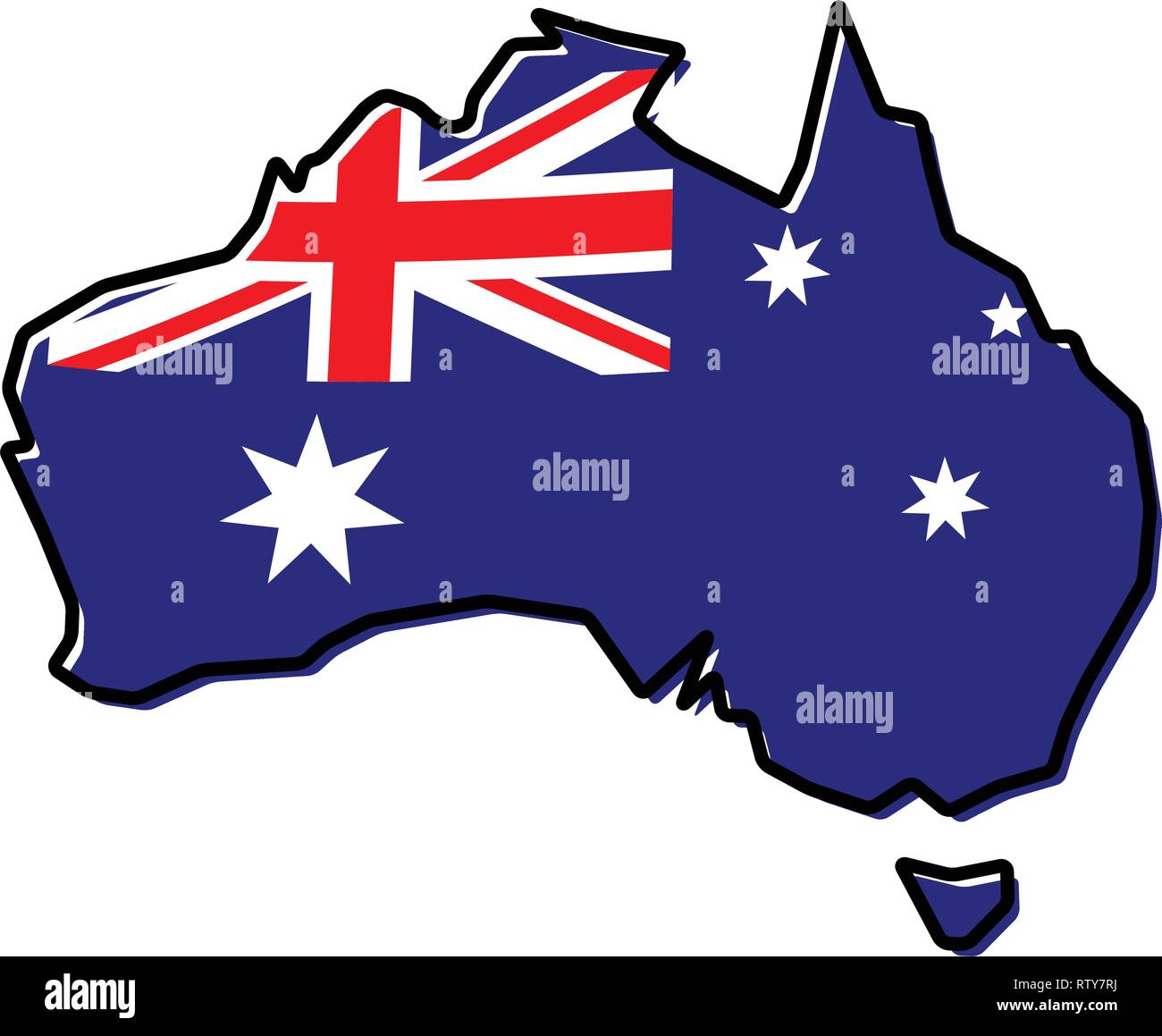Outline Map Australia High Resolution Stock Photography and Images - Alamy