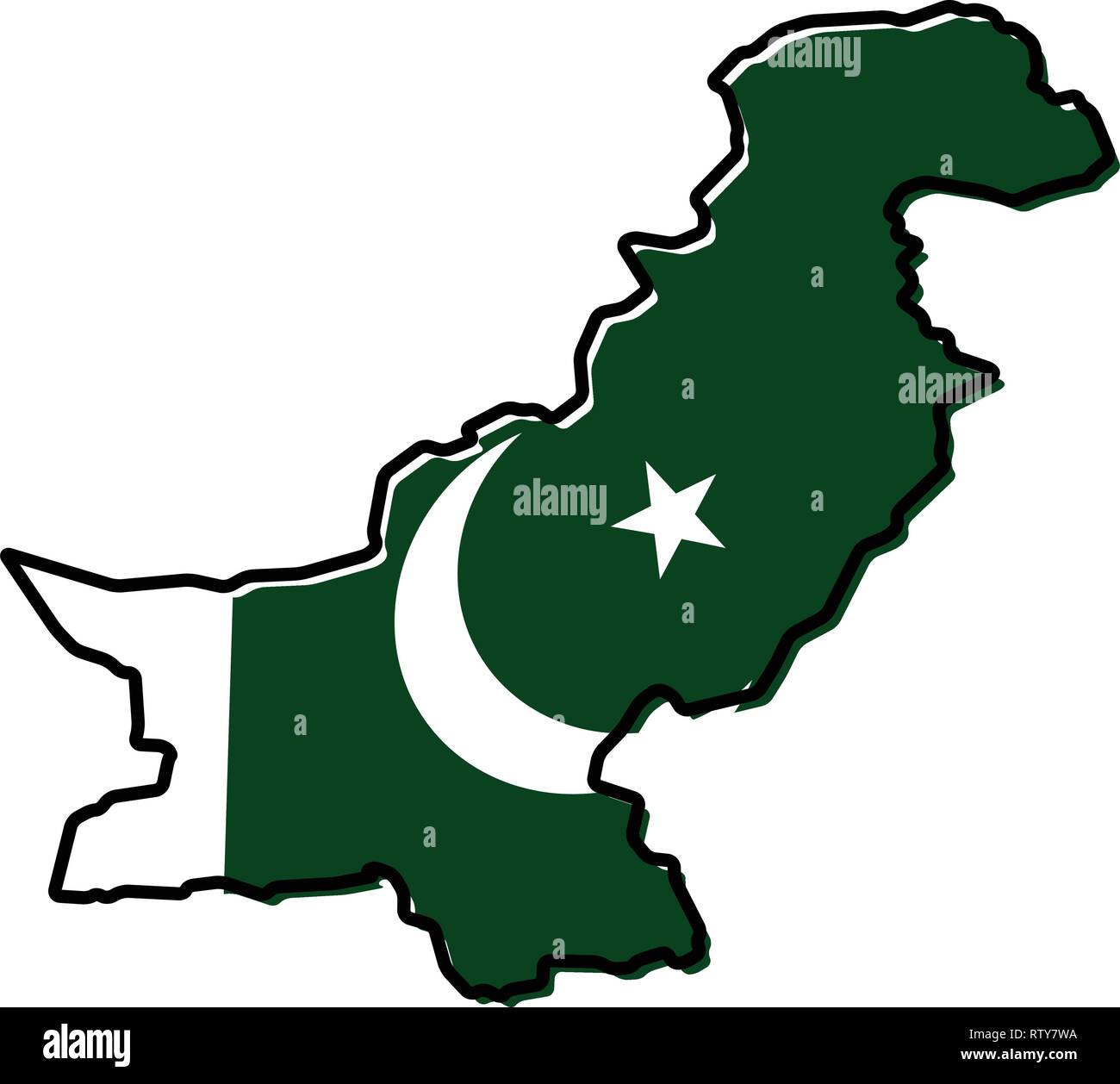 Pakistan outline hi-res stock photography and images - Alamy