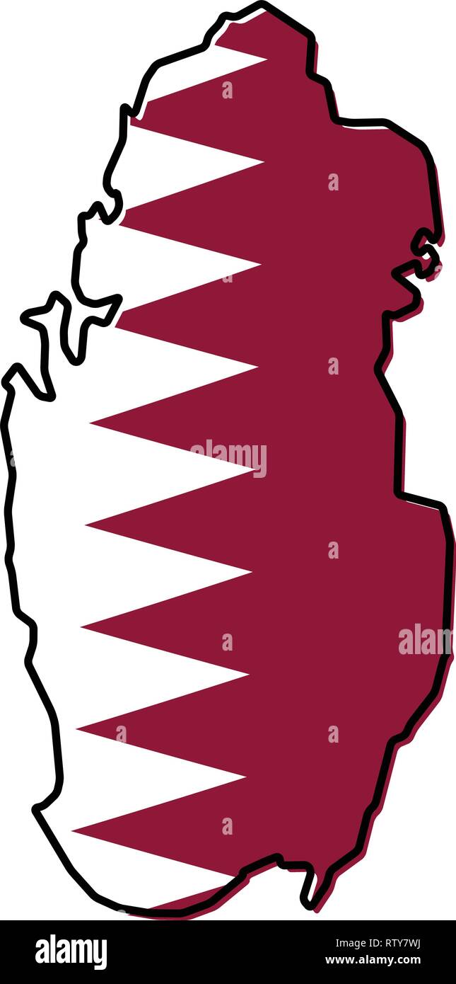 Qatar Map Outline