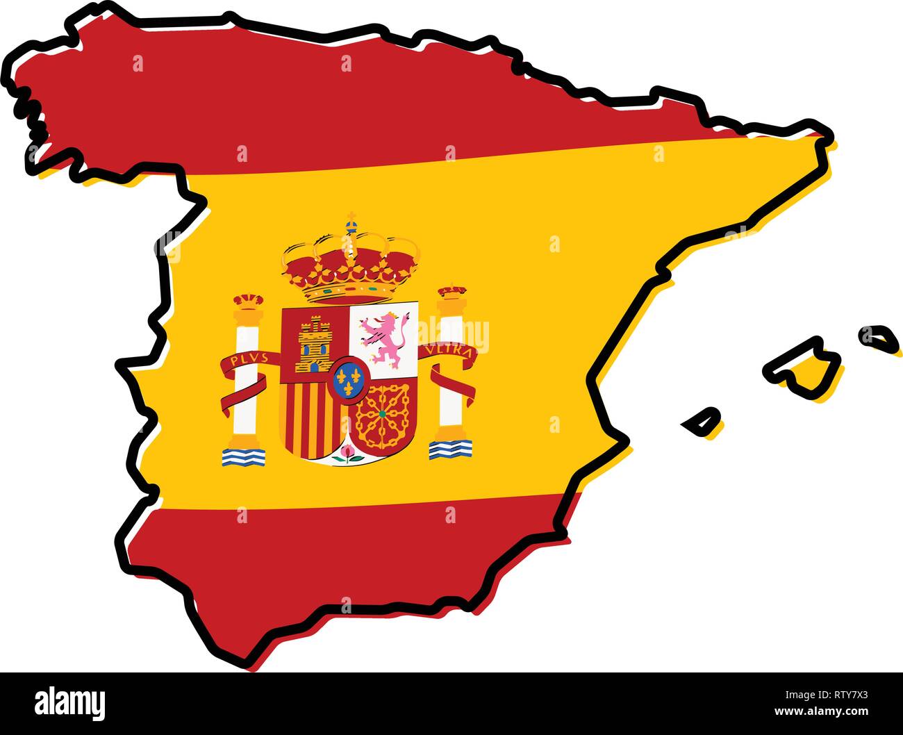 Spain Map Outline High Resolution Stock Photography and Images - Alamy
