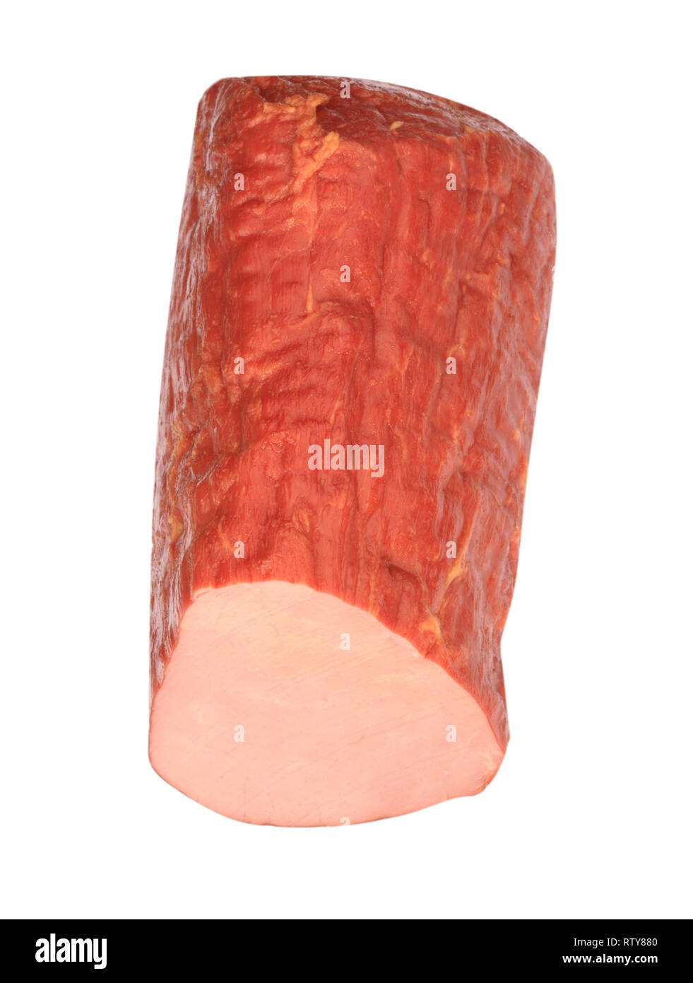 Piece of Boiled and Smoked Meat Isolated Stock Photo - Alamy
