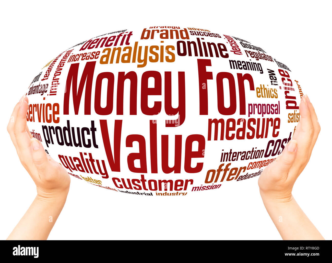 Money for value word cloud hand sphere concept on white background ...