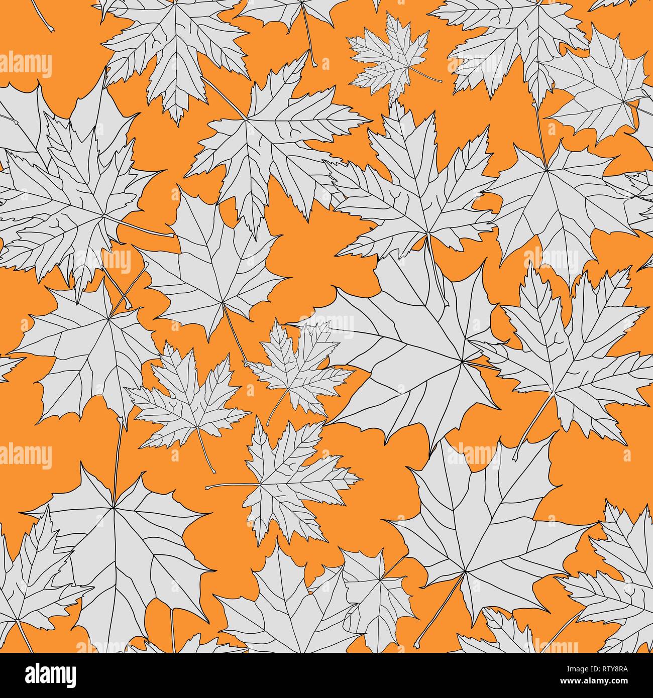 Seamless colorful maple leaf pattern. Nature texture for backgrounds ...