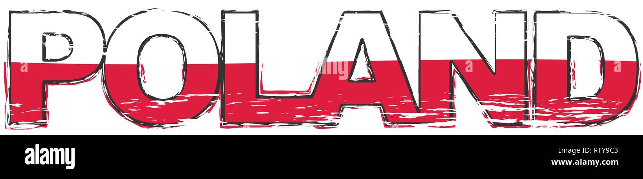 Word POLAND with Polish national flag under it, distressed grunge look Stock Vector Image & Art ...