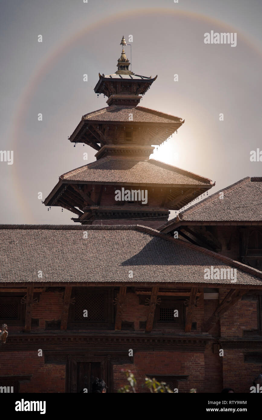Temples of Durbar Square in Bhaktapur, Kathmandu valey, Nepal Stock ...