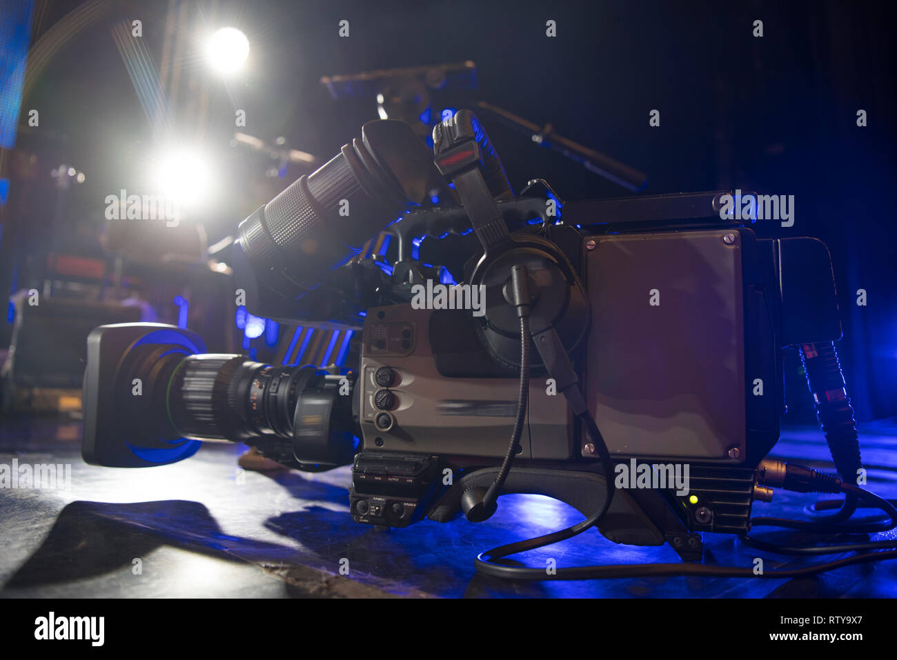 studio camera at the concert. television shooting Stock Photo - Alamy