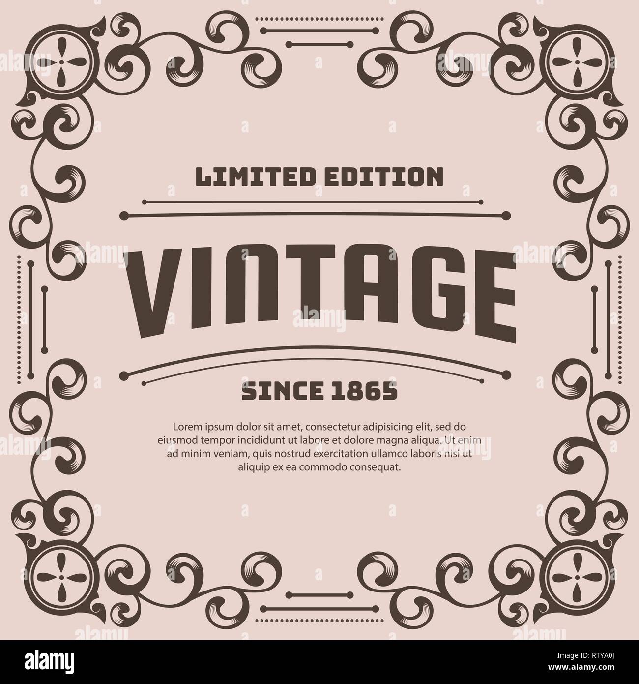 Vintage flyer background Design Template,Vector Illustration Stock ...