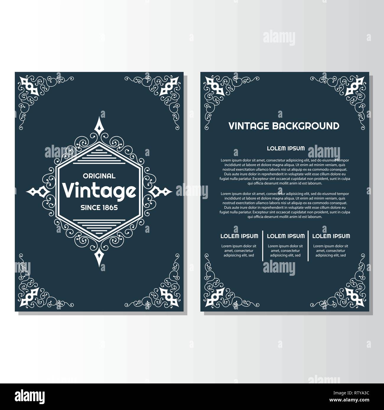 Vintage flyer background Design Template,Vector Illustration Stock ...