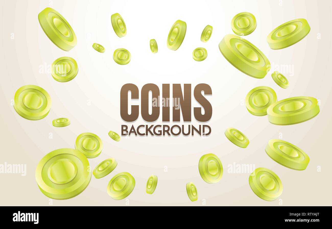 coins background template Vector for banner, poster, flyer Stock Vector ...