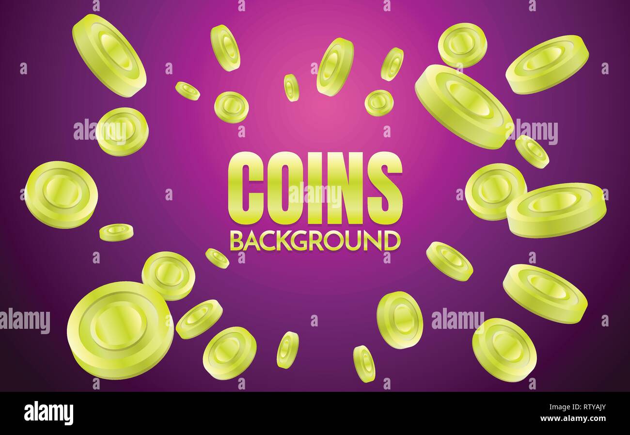 coins background template Vector for banner, poster, flyer Stock Vector ...