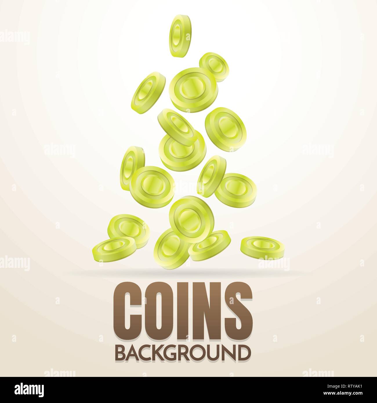 coins background template Vector for banner, poster, flyer Stock Vector ...