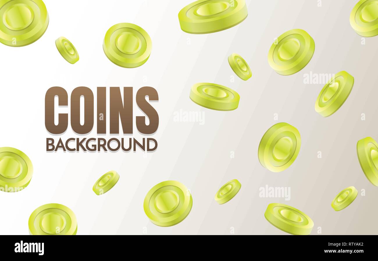coins background template Vector for banner, poster, flyer Stock Vector ...