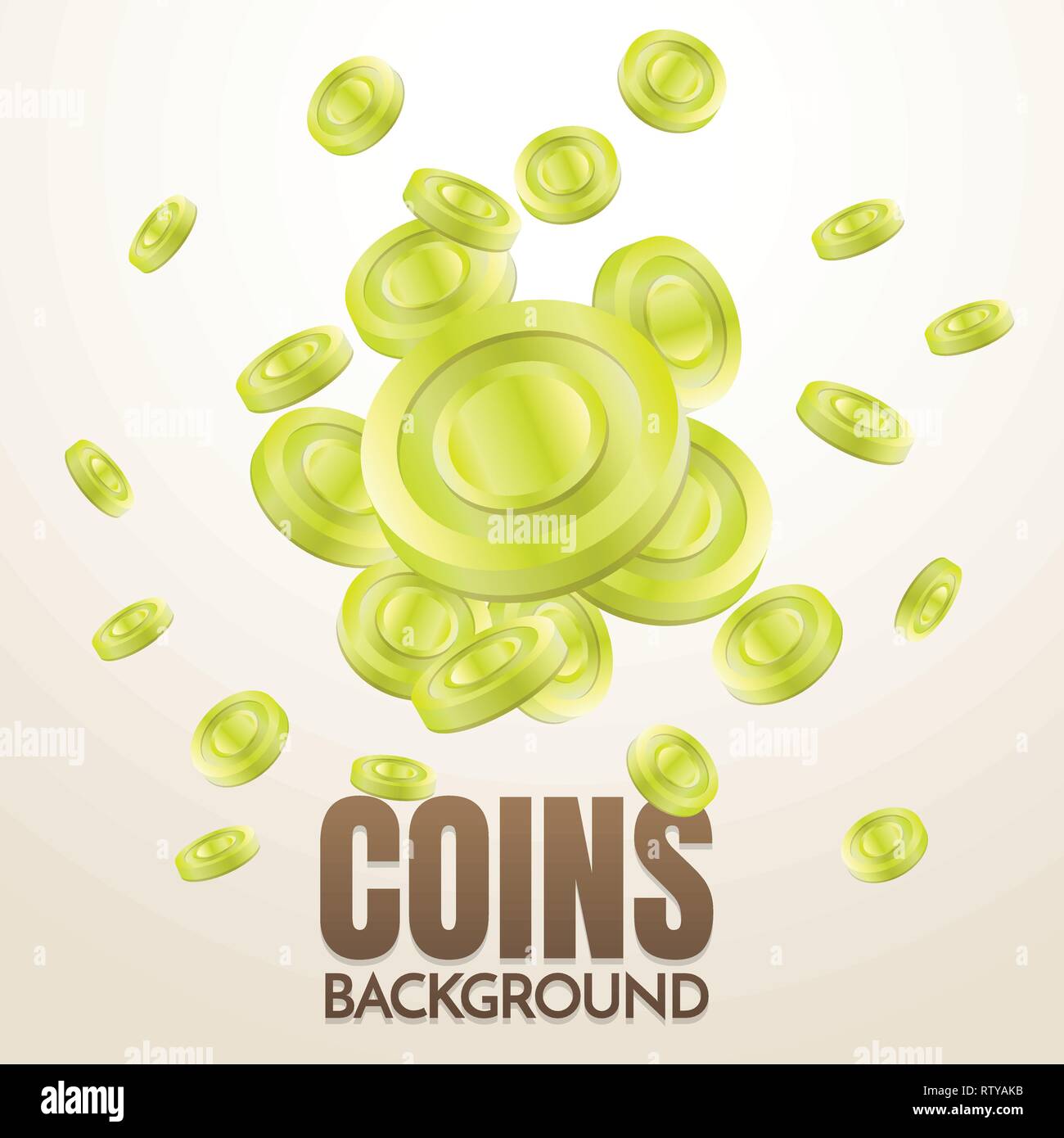 coins background template Vector for banner, poster, flyer Stock Vector ...