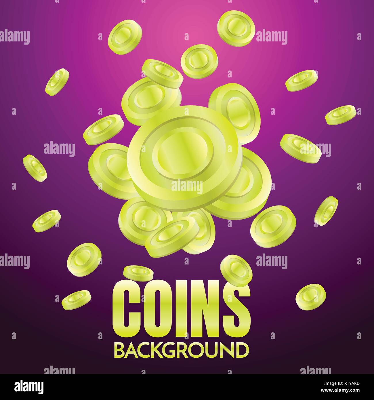 coins background template Vector for banner, poster, flyer Stock Vector ...