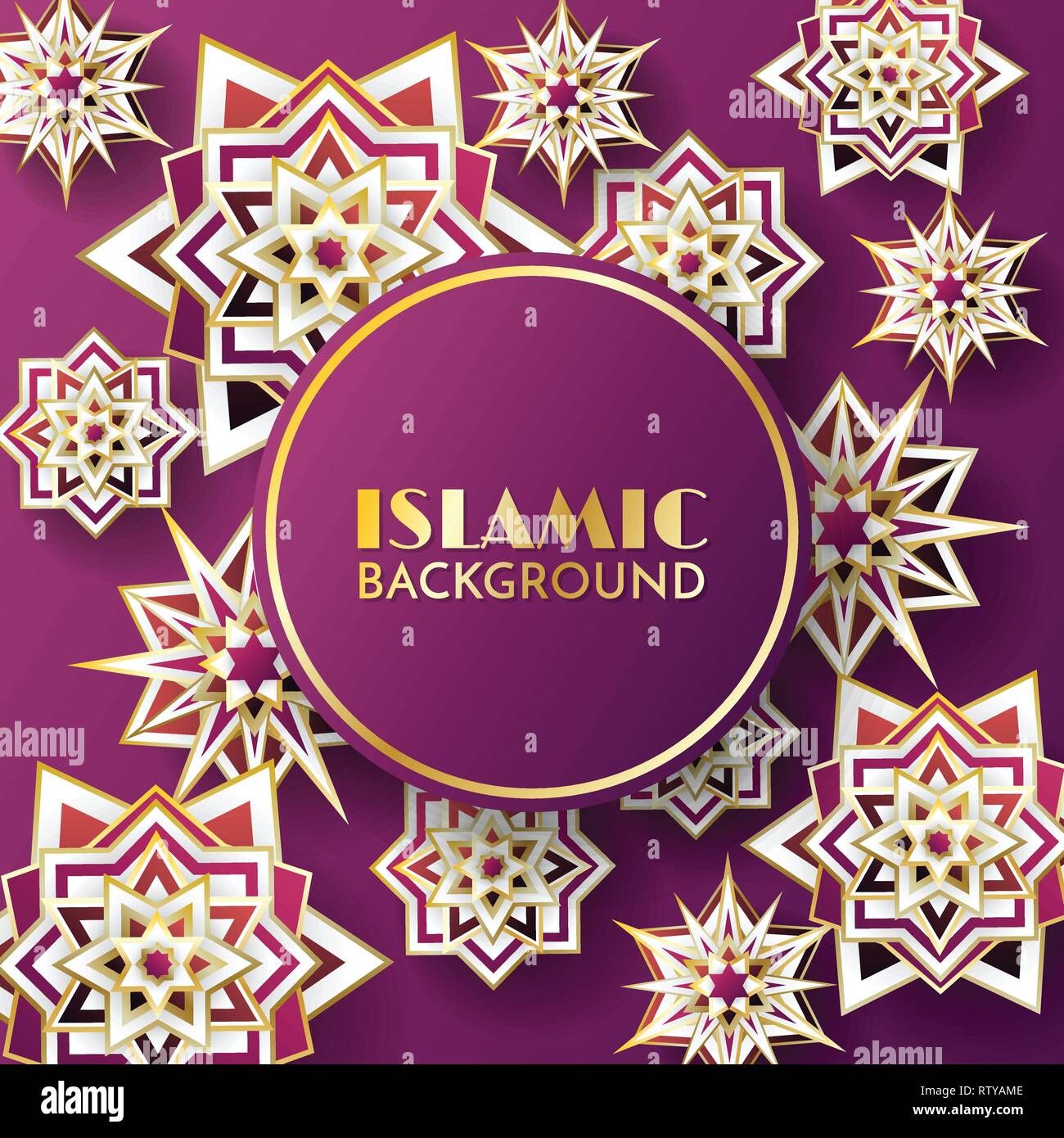 islamic background template Vector for banner, poster, flyer Stock ...