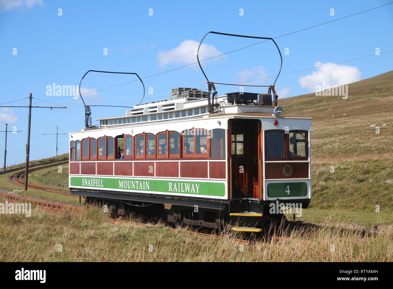 Snaefell mountain railway train hi-res stock photography and images - Alamy