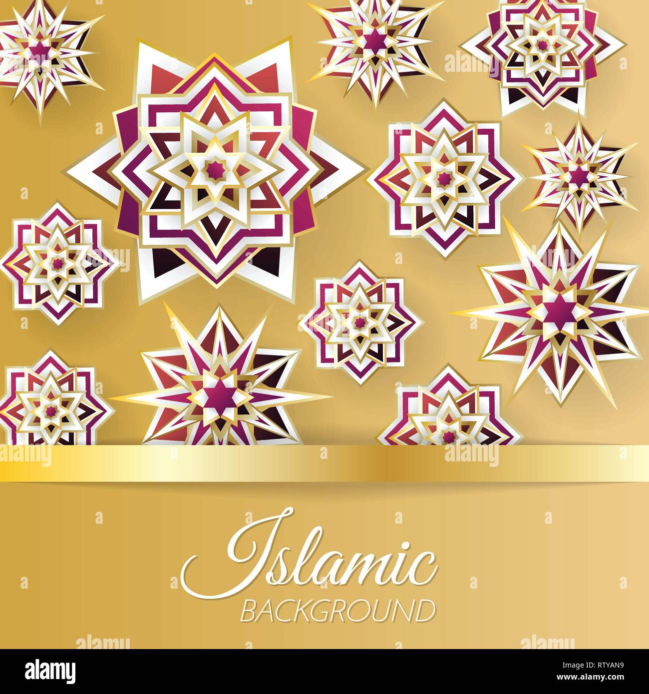 islamic background template Vector for banner, poster, flyer Stock ...