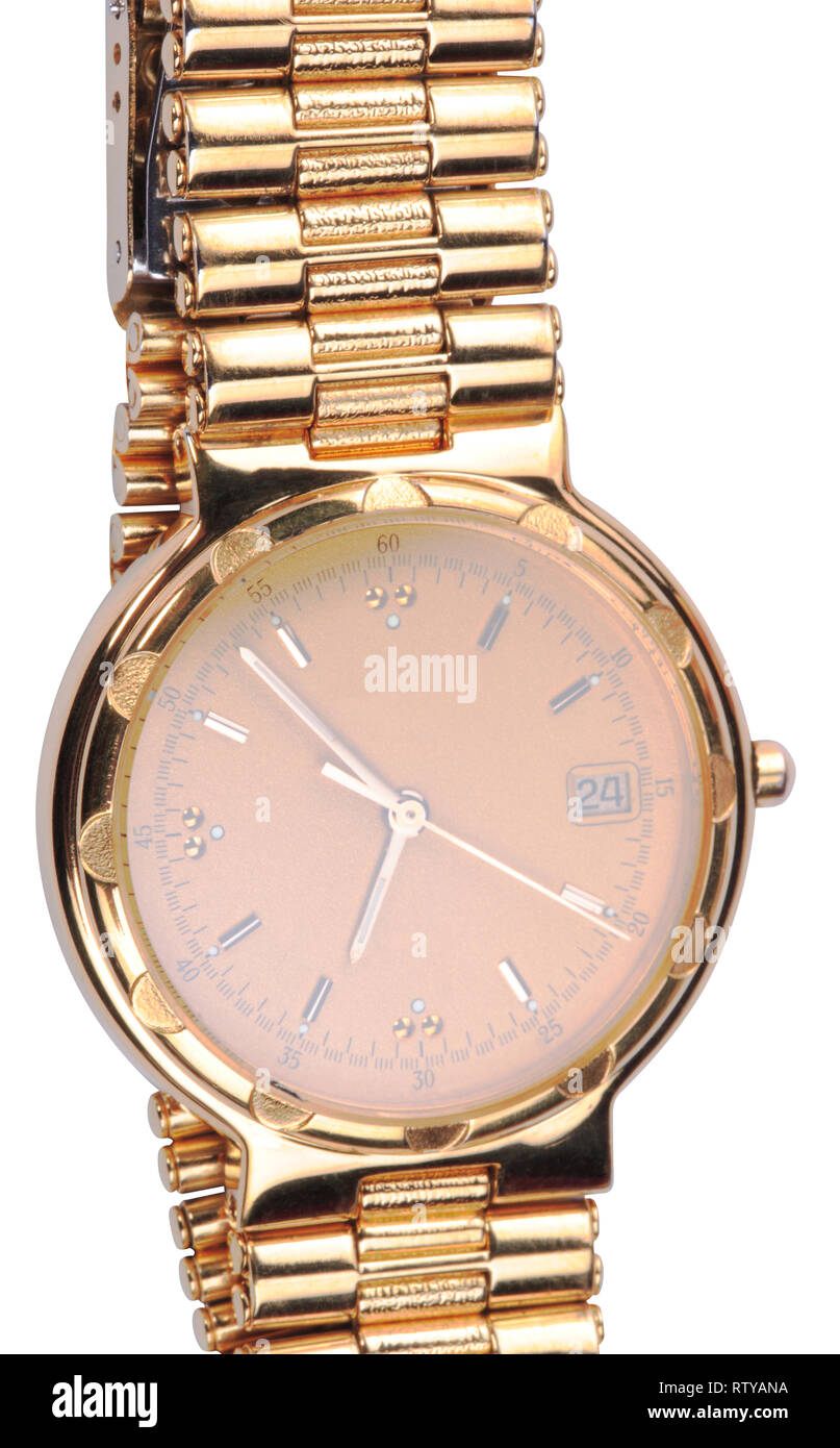 gold plated watches isolated Stock Photo - Alamy