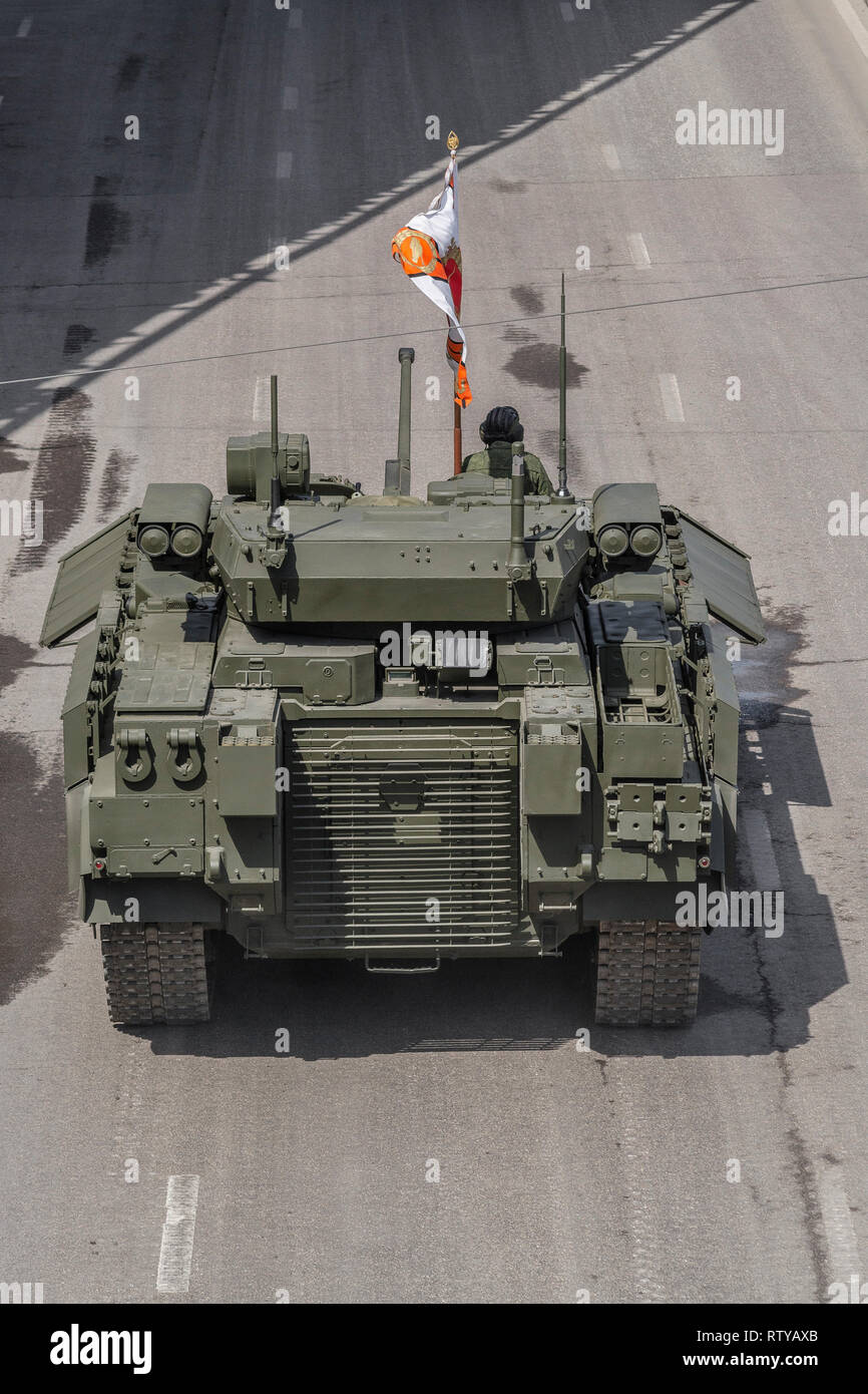 Armata t 15 rear view with the rear ramp door hi-res stock photography ...