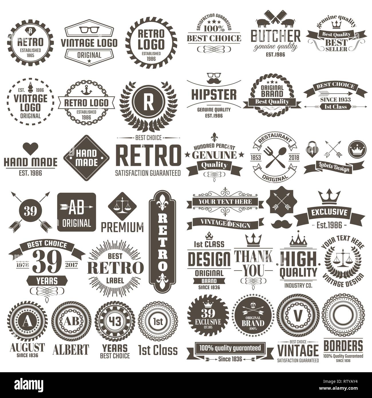 Vintage Retro Vector Logo for banner, poster, flyer Stock Vector Image ...
